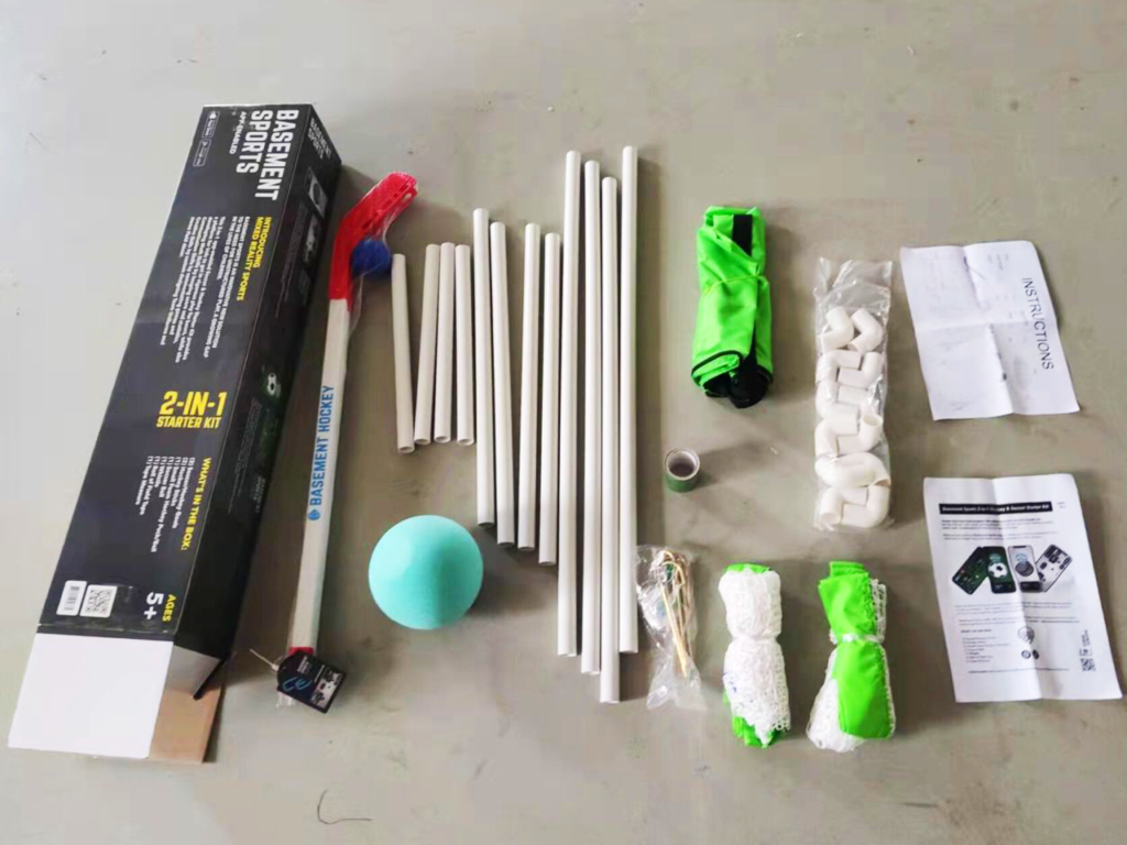 Indoor Soccer and Hockey Kit | 2-in-1 Starter Kit | Basement Sports